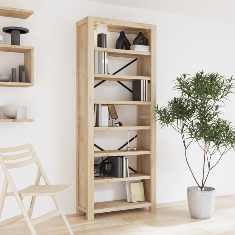 Brayden Studio Riem 200Cm H Solid Wood Standard Bookcase | Wayfair.co.uk